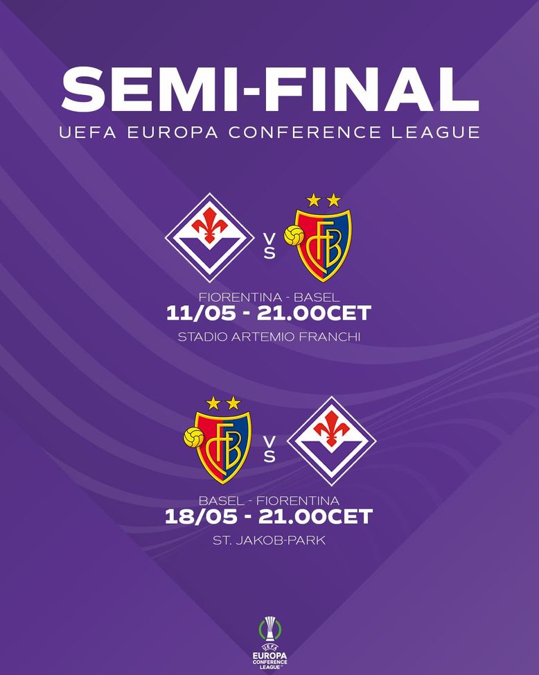Conference League, Fiorentina-Basilea e ritorno: date, orari e dove ... Conference League, Fiorentina-Basilea e ritorno: date, orari e dove ...