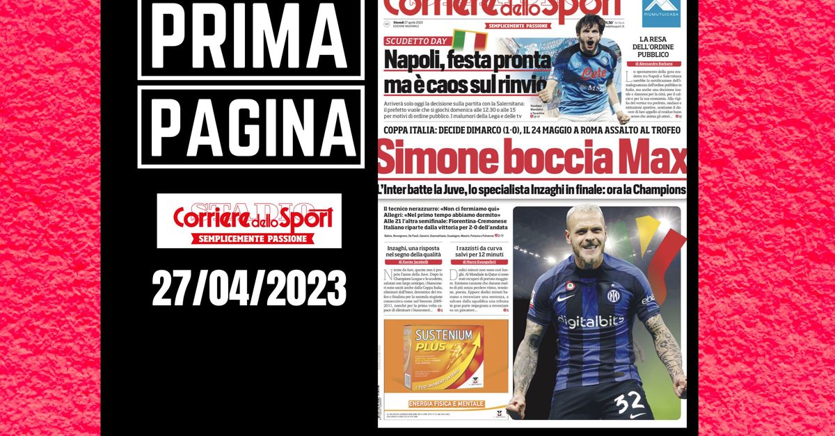 Prima pagina Corriere dello Sport: “Simone boccia Max” - Pianeta Milan