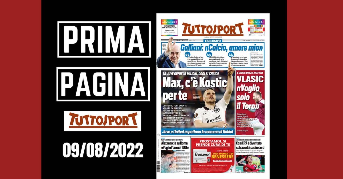 Prima Pagina Tuttosport “max Allegri Cè Kostic Per Te” Pianeta Milan
