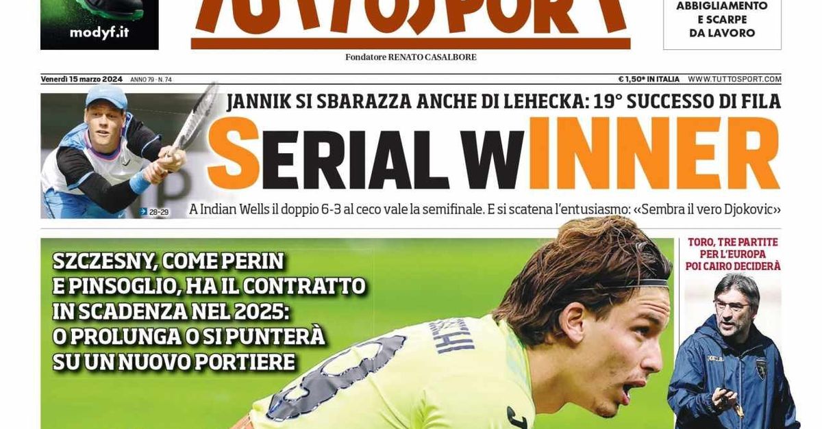 PRIMA PAGINA TUTTOSPORT OGGI: "Svolta Lazio, in arrivo Tudor" - Calcio ...